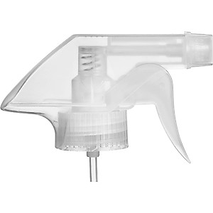 All-Purpose Clear Trigger Sprayers for Spray Bottles - Industrial Grade, Heavy Duty, Chemical Resistant, Adjustable Stream Mist 9.25" Dip Tube for 32oz Bottles, 28-400 & 28-410 – Made in USA (4)