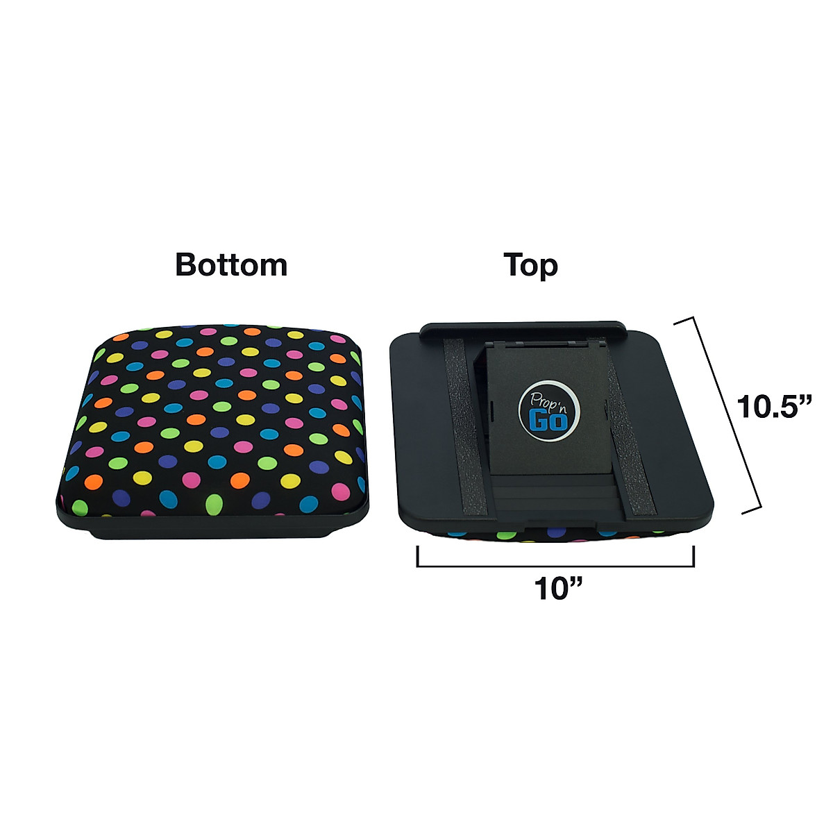 Padded Spaces Prop 'n Go Slim - Adjustable Bed Holder & Lap Stand for iPad, iPad Mini, Tablets and eReaders with Multi Angle Control (Polka Dots)