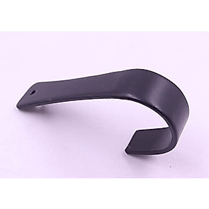 The Metal Magician Set of 4 Coat Hooks Wall Mounted Wrought Iron Hanger Farmhouse Rustic Key Holder Towel, Handbags, Hat Hanging Perfect for Bathroom, Kitchen, Living Room (Black)