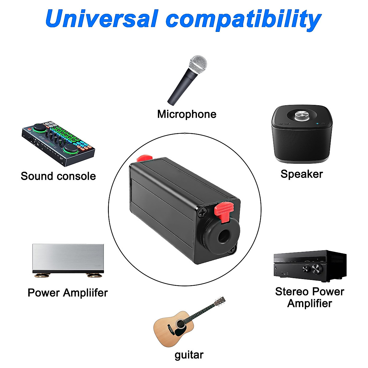 XMSJSIY 1/4 6.35mm TRS Coupler Female to Female Adapter 6.35mm Panel Mount Socket Stereo Jack Connector for Amplifier Speaker Guitar Sound Audio Cable Extension-1 Pcs