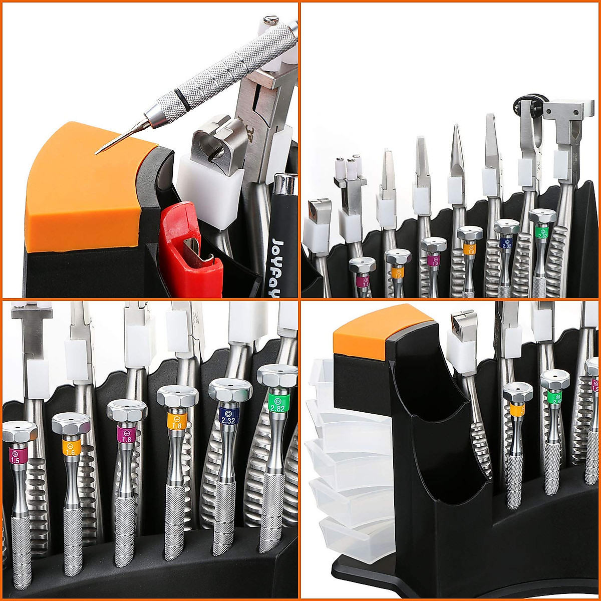 Deluxe 14pcs Optical Eyeglass Repair Tool Kit Stainless Steel Glasses Repair Set with 8 Pliers and 6 Screwdrivers