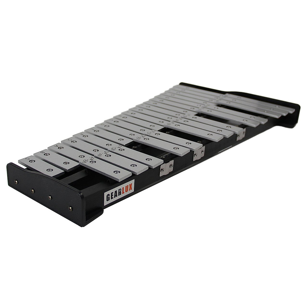 Gearlux 32-Note Glockenspiel Bell Kit with Adjustable Stand, Drum Practice Pad, Carrying Bag