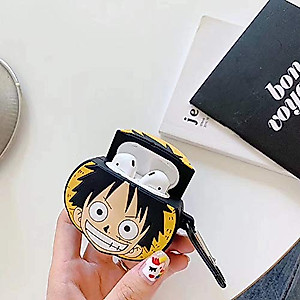 Used forAirpods 1&2 Charging Case Cover , Cute Cartoon Anime AirPods Case ,Silicone Airpods Cover with Keychain (Lufi)
