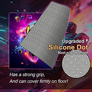 Gaming Area Rug Teen Boys Carpet, 3D Transparent Gamepad and Colorful Bomb Background Game Controller Design for Game Room, Gaming Room, Boys Girls Bedroom Playroom, Living Room (60" x 40")