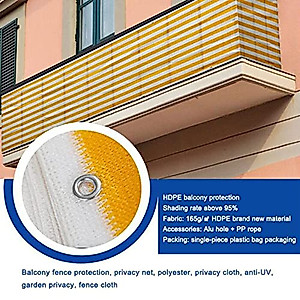 Liang Fence Privacy Screen Windscreen,90% Visibility Blockage with Grommets,Heavy Duty Commercial Grade Shade Fabric Cloth HDPE,Cable Zip Ties (Color : Yellow, Size : 1.8Hx4Lcm)