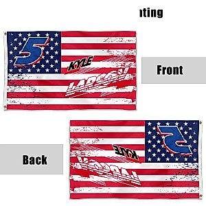 Bayyon Kyle Larson #5 Flag 3x5Feet for Car Fans with Brass Grommets