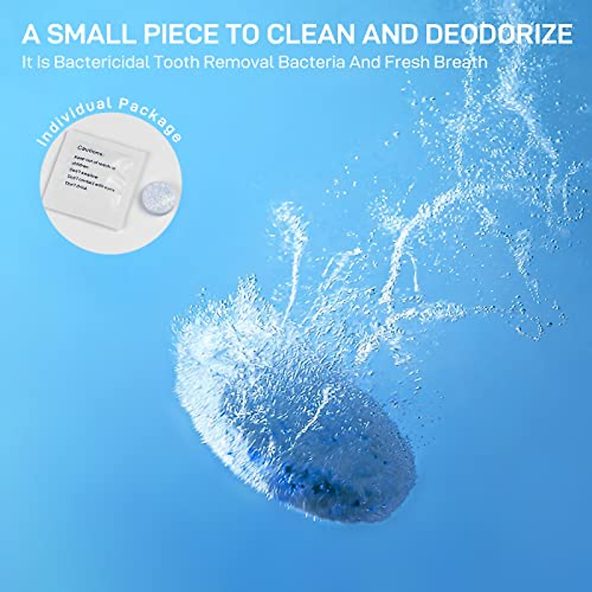 Denture Cleaning Tablets - Medical Equipment Cleaning Tablets 5 Minutes Clean Mouth Guard, Night mouthguard -30 Pieces a Box, Small Packaging for Business Travel Convenient to take Out