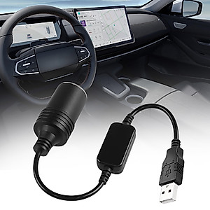 MEIRIYFA USB to Cigarette Lighter Socket Converter for Car,USB A Male 5V to 12V Step Up Car Cigarette Lighter Female Adapter Cable for Car Driving Recorder,GPS,E-Dog