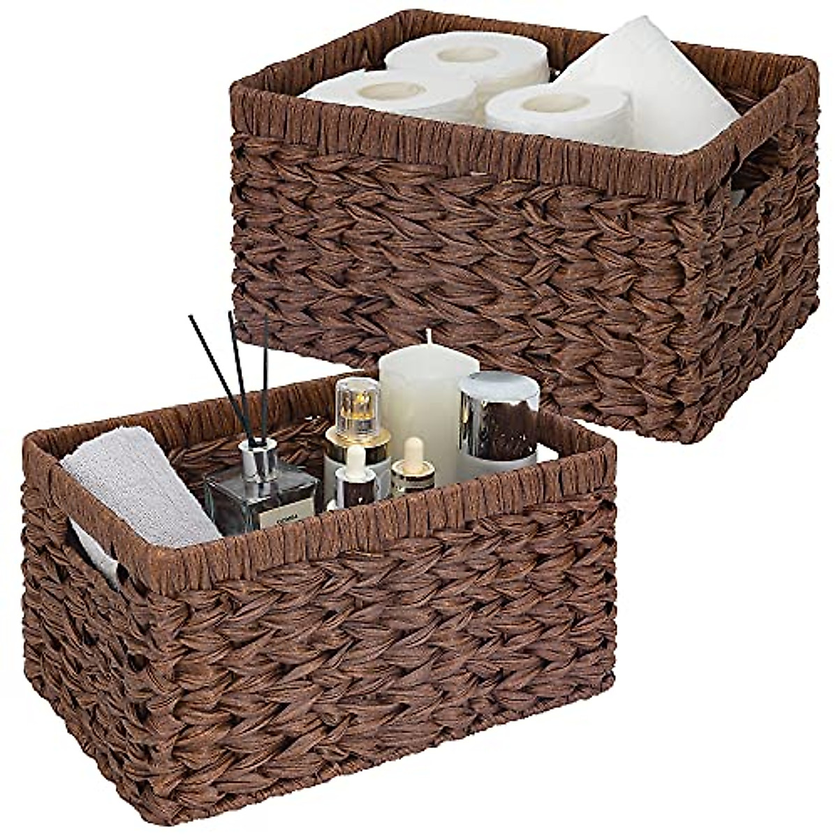 GRANNY SAYS Bundle of 1-Pack Extra Large Wicker Basket Storage & 2-Pack Shelf Storage Baskets