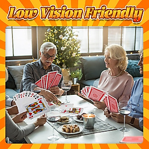 SeptCity Jumbo Playing Cards, Super Big Giant Game Theme Full Deck Huge Poker Oversize Decorations of Magic Party Fun for All Ages (1 Pack) (4 Times)