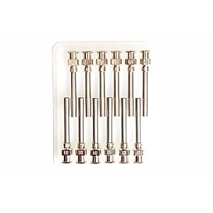 Dispense All - 12 Pack - 10 Gauge 1 Inch All Metal Blunt Tipped Dispensing Needle, Stainless Steel, Luer Lock | Refill Cartridges and Transfer Viscous Liquids Oils Glycerin Distillate Epoxy Adhesive