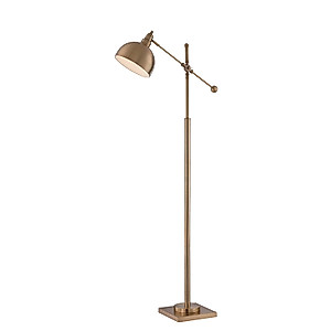 Lite Source Cupola Floor LAMP, Brushed Brass 57.00x25.00x8.00