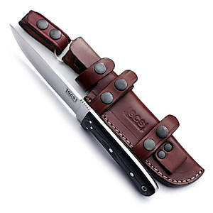 GCS Handmade G10 Handle D2 Tool Steel Tactical Hunting Knife with leather sheath Full tang blade designed for Hunting & EDC GCS 126