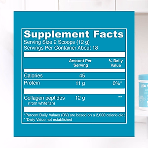 Vital Proteins Marine Collagen Peptides Powder Supplement 7.8 oz Canister + Stick Packs (10 g) (Box of 20)