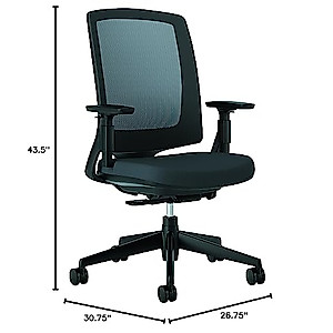 HON Lota Office Chair - Mid Back Mesh Desk Chair or Conference Room Chair, Black (H2281)
