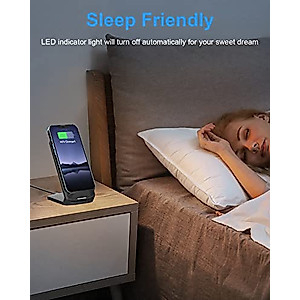 NANAMI Wireless Charger [2 Pack] - 10W Qi-Certified Fast Wireless Charging Stand for Apple iPhone 14/14 Pro/13/12/11/X/XR/8, Cordless Phone Charger Dock for Samsung Galaxy S23/S22/S21/Note 20, Pixel 6