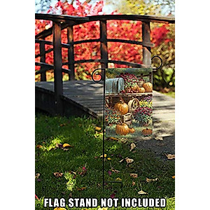 Toland Home Garden 12x18 Inch Double Sided Garden Flag Fall Flag, Farm Pumpkin Fall Garden Flag House Flag For Outdoor Yard Decoration