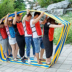 Fowecelt Indoor Outdoor Teamwork Carnival Games for Adults Kids Family Field Day Backyard Birthday Party Games - Fun Group Activity Playing Run Mat