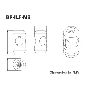 Bitspower G1/4" in-Line Filter, Matte Black