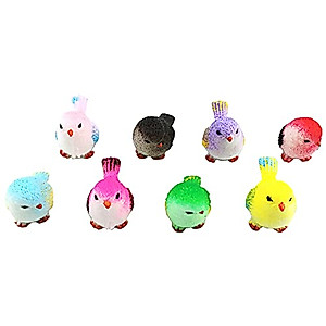 HoneyToys 8pcs Resin Mini Birds, Miniature Figurines, Fairy Garden Accessories, Fairy Garden Supplies, Fairy Garden Animals for Fairy Garden, Plant Pots, Bonsai Craft Decor