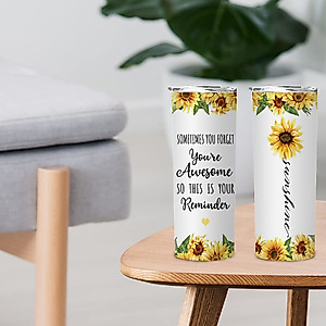 Fatbaby Inspirational Gifts For Women, Best Friend, Coworker,Sister,Daughter, Birthday Graduation Thank You Motivational Gifts Tumbler Cup,Vacuum Insulated Tumbler with Lid Straw 20oz