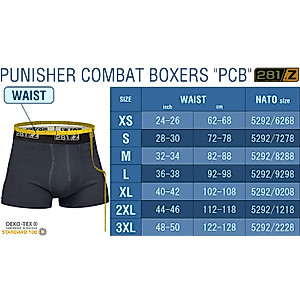 281Z Military Underwear Cotton 2-Inch Boxer Briefs - Tactical Hiking Outdoor - Punisher Combat Line (X-Large, Foliage Green (2 Pack))