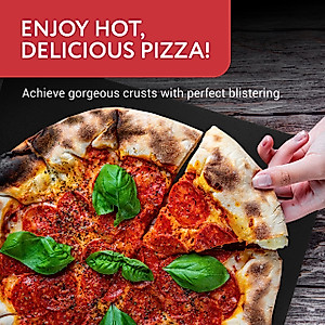 Impresa Pizza Steel for Oven - Durable Steel Platform with Finger Hole for Baking Pizza and Bread - 14x14 inches - Great Alternative to Pizza Stone - Create a Pizzeria Style Crust at Home