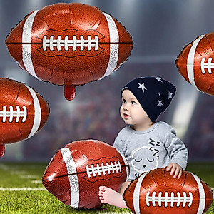 30 Pieces Large Football Foil Balloons for Football Party Decorations 27 Inches, 22 Inches Football Shaped Aluminum Foil Balloons Rugby Balloons for Sports Theme Birthday Party Favors
