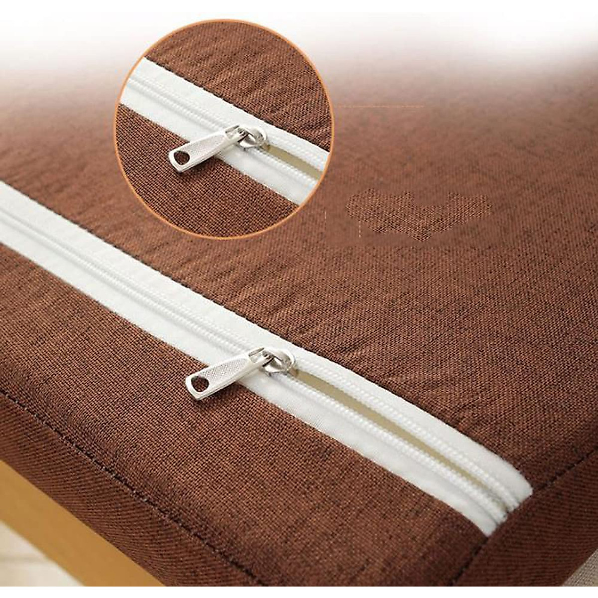 BOMATY Custom Bench Cushion,Indoor Sofa Couch Cushion Bay Window Seat Cushion Bench Pad,Durable Rectangle Cushion with Ties,Foam Pad with Non-Slip Mat