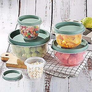 COKUMA 10PCS Bowl Set, Prep Bowls with Lids (5 Bowls and 5 Lids), Reusable, Microwaveable, Durable, BPA-Free, Freezer and Dishwasher Safe Meal Prep Food Storage Containers