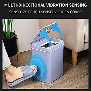 Xuanmo Automatic Sensing Trash Can, Smart Waterproof Non-Contact Motion Sensor Dustbin 16 Liters Waste Bin with Lid, Suitable for Kitchen, Living Room, Bathroom, Office, Bedroom (Color : Pink)