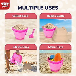 TOY Life Beach Toys, Sand Toys, Sandbox Toys, Beach Toys for Toddlers 1-3, Beach Toys for Kids Ages 4-8, Sand Bucket, Baby Beach Toys, Sand Castle Building Kit, Beach Bucket, Summer Toys