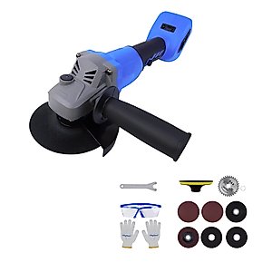 Cordless Angle Grinder Brushless Motor 10000RPM, 21V Cordless Grinders Tools w/3.0Ah Battery & Fast Charger, 4.5''Grinding Wheels, Cutting Wheels, Adjustable Auxiliary Side Handle Grinders Power Tools