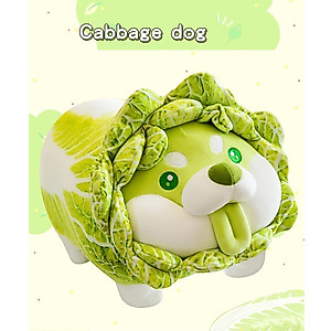 Veggie Dog Plush Toy, 16" Stuffed Animal Shiba Inu Plushie Doll, Soft Fluffy Friend Hugging Cushion - Present for Every Age & Occasion