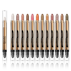 Wismee Cream Eyeshadow Stick, Shimmer Pearl White Eyeshadow Stick, Gillter Pearl Cream Eye Shadow Pencil Crayon, Waterproof Eye Shadow Pen, Brightener Highlighter Makeup Stick, Pearl White Eye Shadow