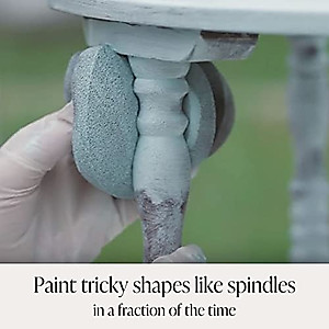 Chalk Style Painting Sponges - Set of 3-4” Round Reusable Handheld Sponge for Smooth Furniture Paint & Top Coat Application with No Brush Strokes - Washable Multi-Use Paint Applicator