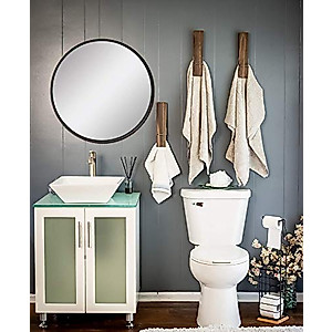 Giant Clothespin Bathroom Towel Holder | Huge 12” Clothes pin | Farmhouse bathroom décor | Laundry room or nursery décor | Towel Rack or Hook | Bathroom Accessories wall décor (Jacobean)