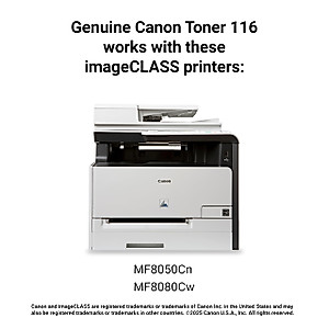 Canon Genuine Toner, Cartridge 116 Magenta (1978B001), 1 Pack Color imageCLASS MF8050Cn, MF8080Cw Laser Printer