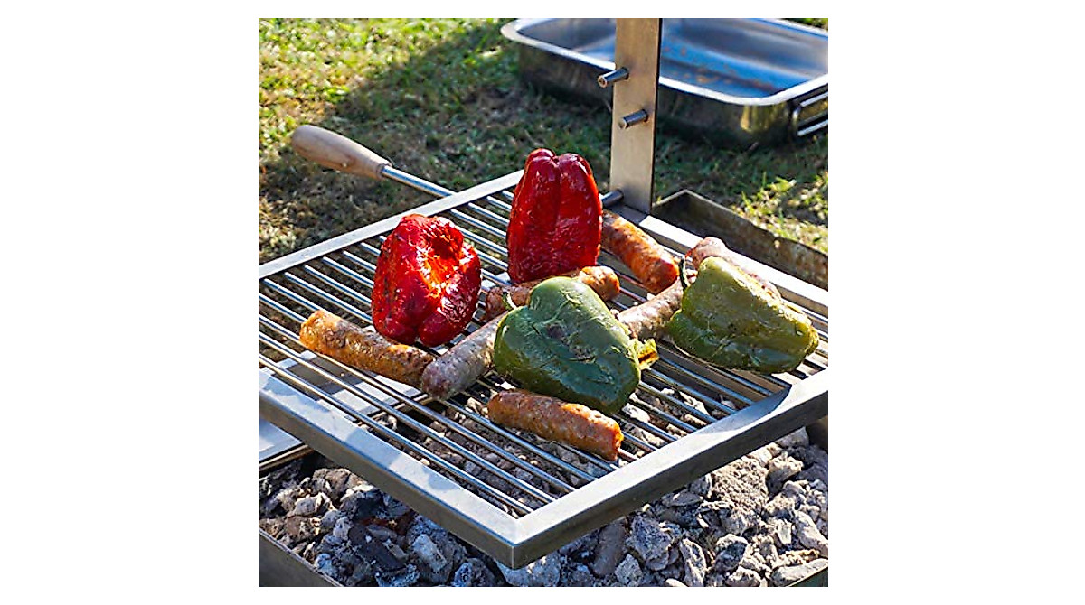 SpitJack Portable Camping Grill - Adjustable Outdoor Cooking