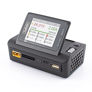 ToolkitRC M9 600W USB-C USB-A Fast Charing DC Smart Charger Adjustable Screen Angle with Audio Function for 1-8S Lipo LiHv Life Battery
