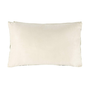 Safavieh Metallic Herringbone Cowhide Throw Pillow, 12"x22", White/Gold