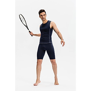 Anawakia Compression Shorts for Men Pocket Compression Spandex Underwear Shorts Running Workout Athletic White XXL