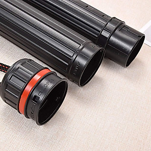 EORTA Pack of 2 Adjustable Poster Tubes, Mini Plastic Extendable Poster Quiver Case, Telescopic Art Poster Arrow Holder Case with Strap, 17-28 Inch Length, Black