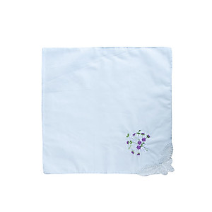 CoCoUSM Womens Handkerchiefs Lace Embroidered Cotton Handkerchiefs Bulk