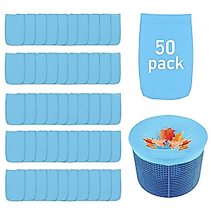YZNlife Pool Skimmer Socks, 50 PCS Swimming Pool Socks for Filter, Skimmers Cleans Debris and Leaves for In-Ground and Above Ground Pools