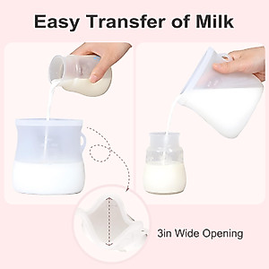Reusable Breast Milk Storage Bags | 8.5oz Silicone Breast Milk Storage Bags Freezer, 7pcs Double Seal, BPA Free Breastmilk Storage Container for Breastfeeding