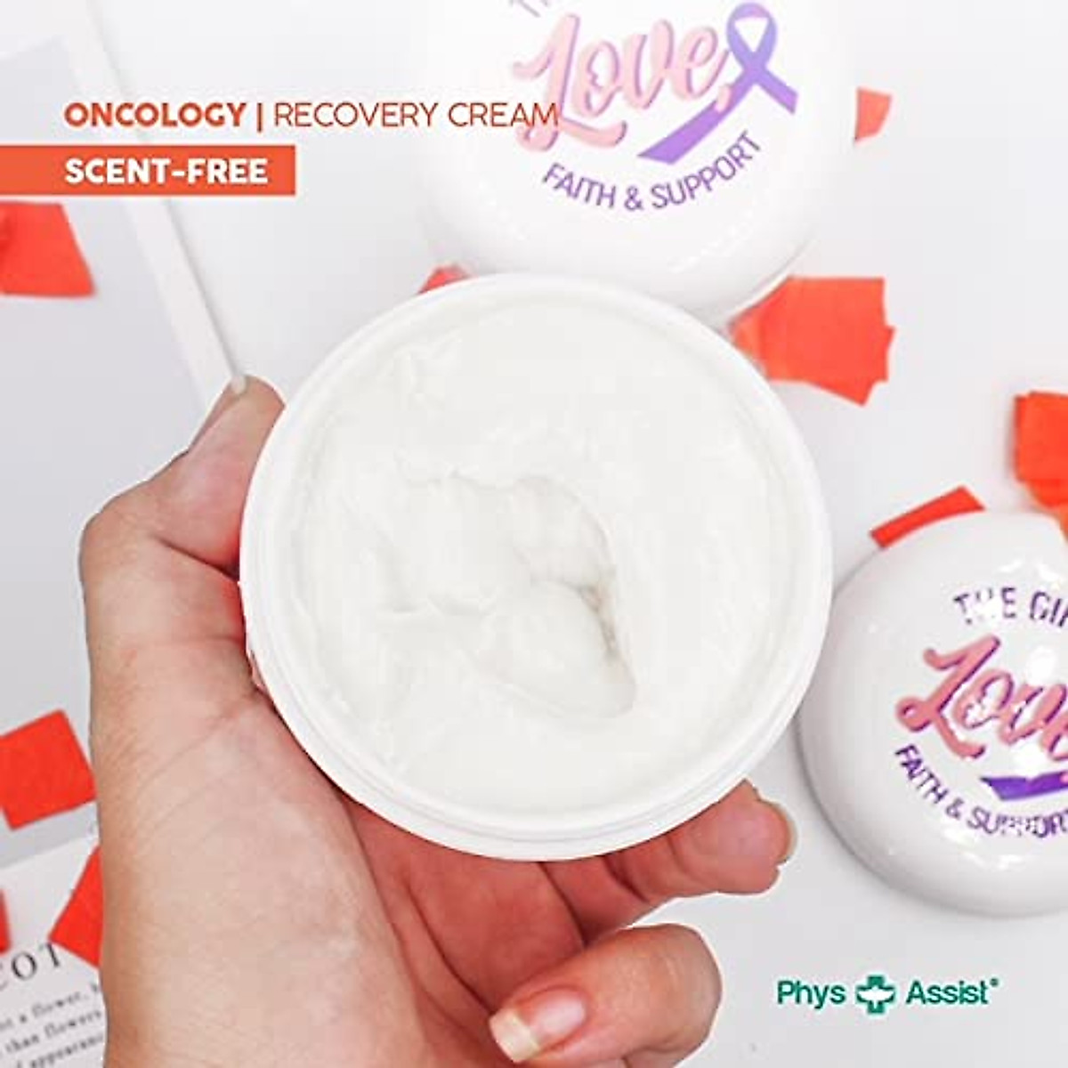 PhysAssist Oncology Recovery Cream: 4 oz Unscented, Super Moisturizing for Dry, Itchy, Sensitive Skin