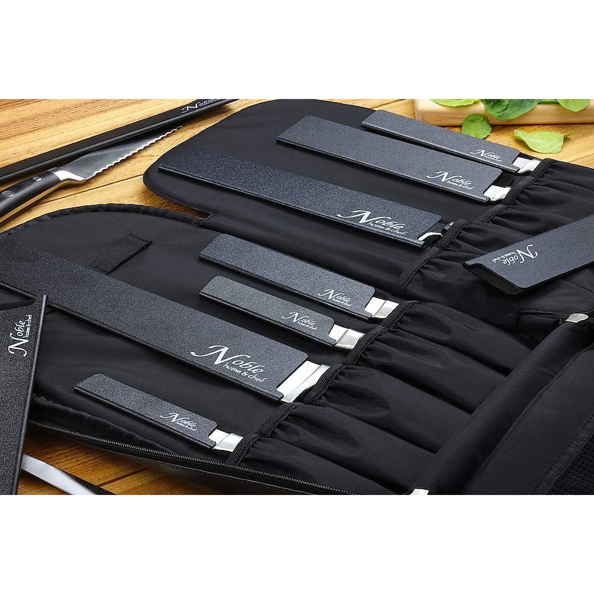 10-Piece Universal Knife Guards are Felt Lined, More Durable, BPA-Free, Gentle on Blades, and Long Lasting. Noble Home & Chef Knives Covers Are Non-Toxic and Abrasion Resistant! (Knives Not Included)