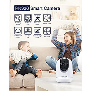 Indoor Security Camera 2K, Pet Camera with Phone App, WiFi Cameras for Home Security Camera for Dog/ Baby Monitor/Elder Pan Tilt, 2.4G, 24/7, 2-Way Talk, Human Detection, Motion Tracking, SD&Cloud