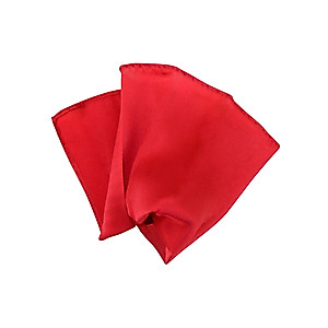RED Solid Color Hankerchief Pocket Square Hanky Men's Handkerchiefs